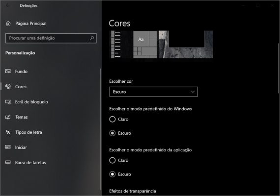Como ativar um tema escuro no Windows 10 - WinNotas.com.br