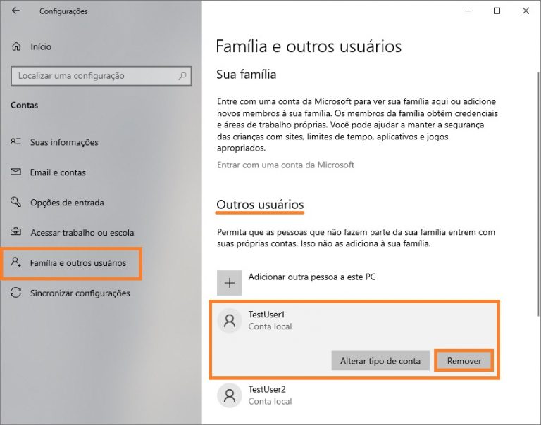 Como remover um usuário no Windows 10 - WinNotas.com.br