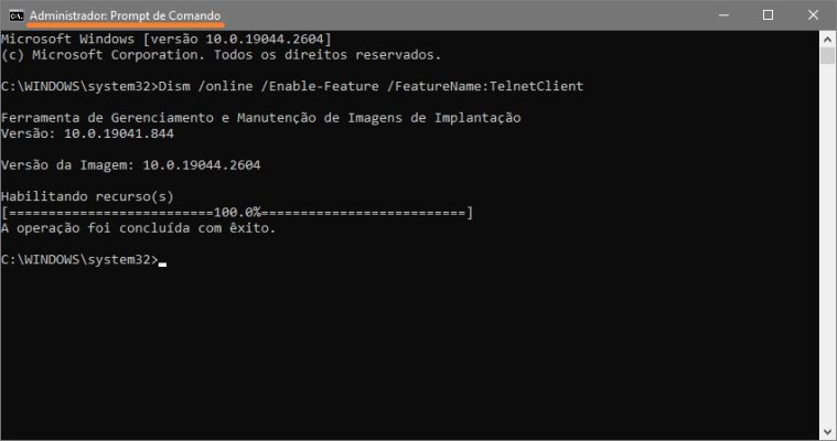 Como ativar Telnet no Windows 10 - WinNotas.com.br