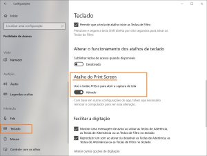 Como abrir o Snipping Tool com o Botão PRINT SCREEN no Windows 10 ...