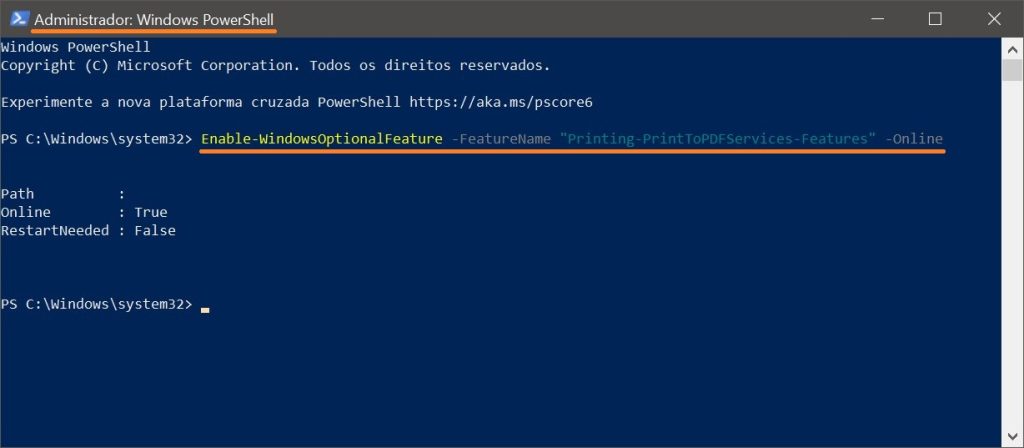 Como ativar/desativar o Impressão da Microsoft para PDF (Microsoft ...