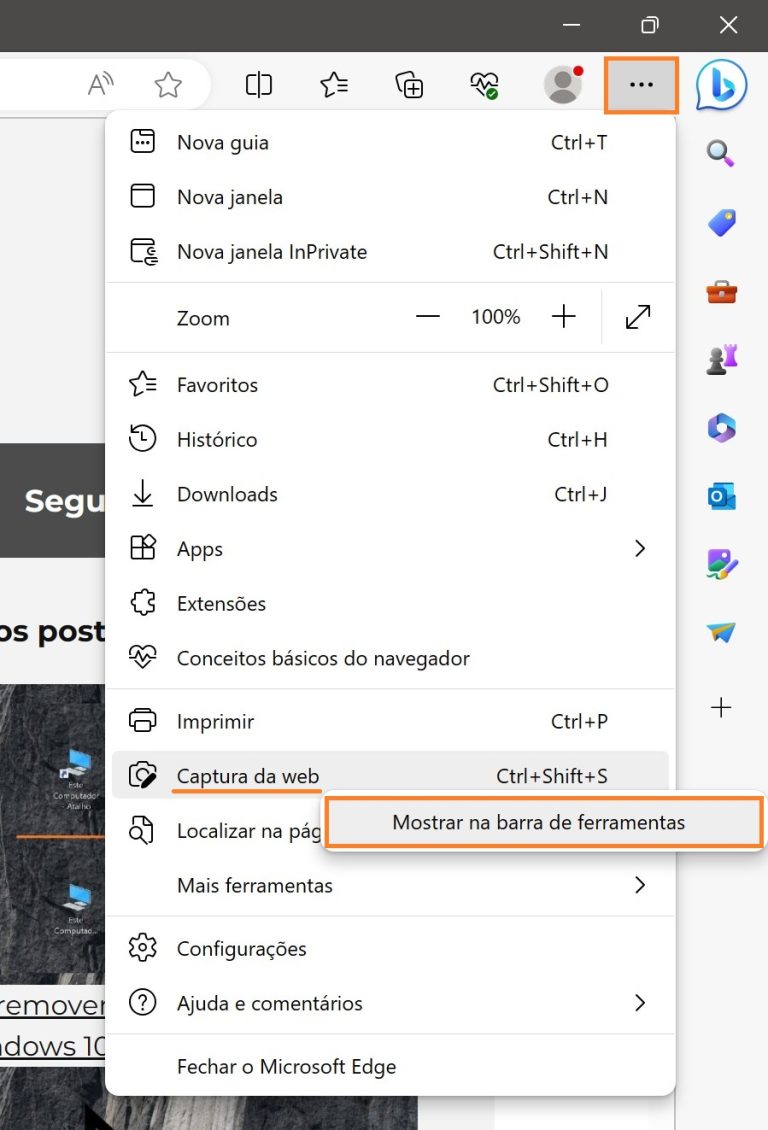 Como fazer uma captura de tela no Microsoft Edge - WinNotas.com.br