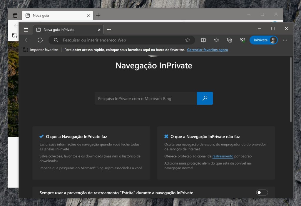 Como usar Microsoft Edge no modo privado (Navegação InPrivate ...