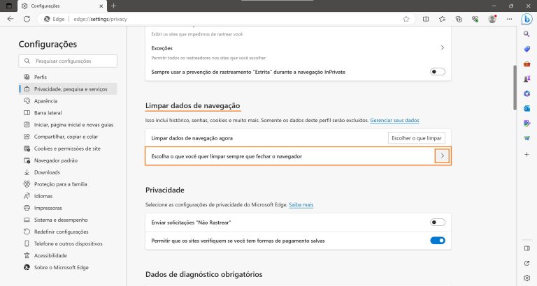 Como limpar o cache do Microsoft Edge - WinNotas.com.br