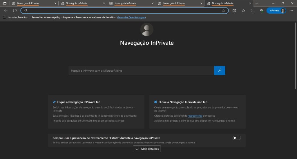 Como usar Microsoft Edge no modo privado (Navegação InPrivate ...
