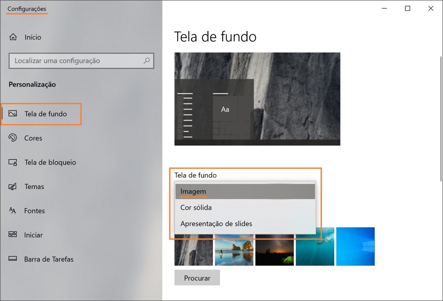 Como alterar o plano de fundo da área de trabalho - WinNotas.com.br
