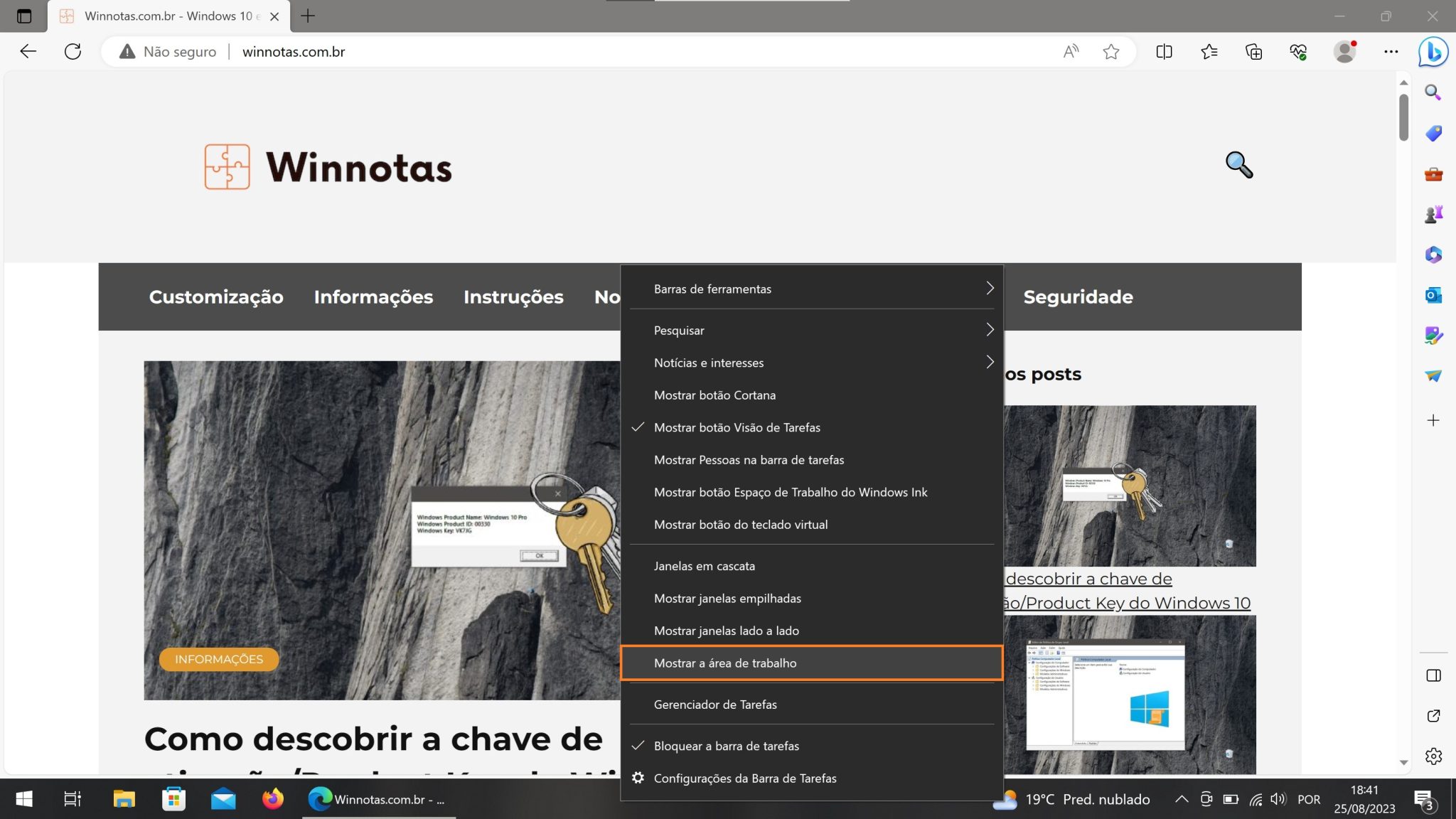 3 maneiras: Como minimizar todas as janelas no Windows 10 - WinNotas.com.br