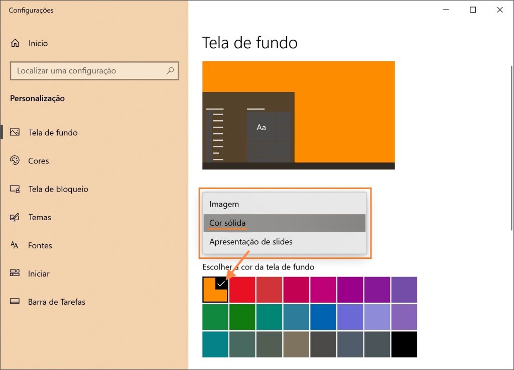 Como alterar o plano de fundo da área de trabalho - WinNotas.com.br