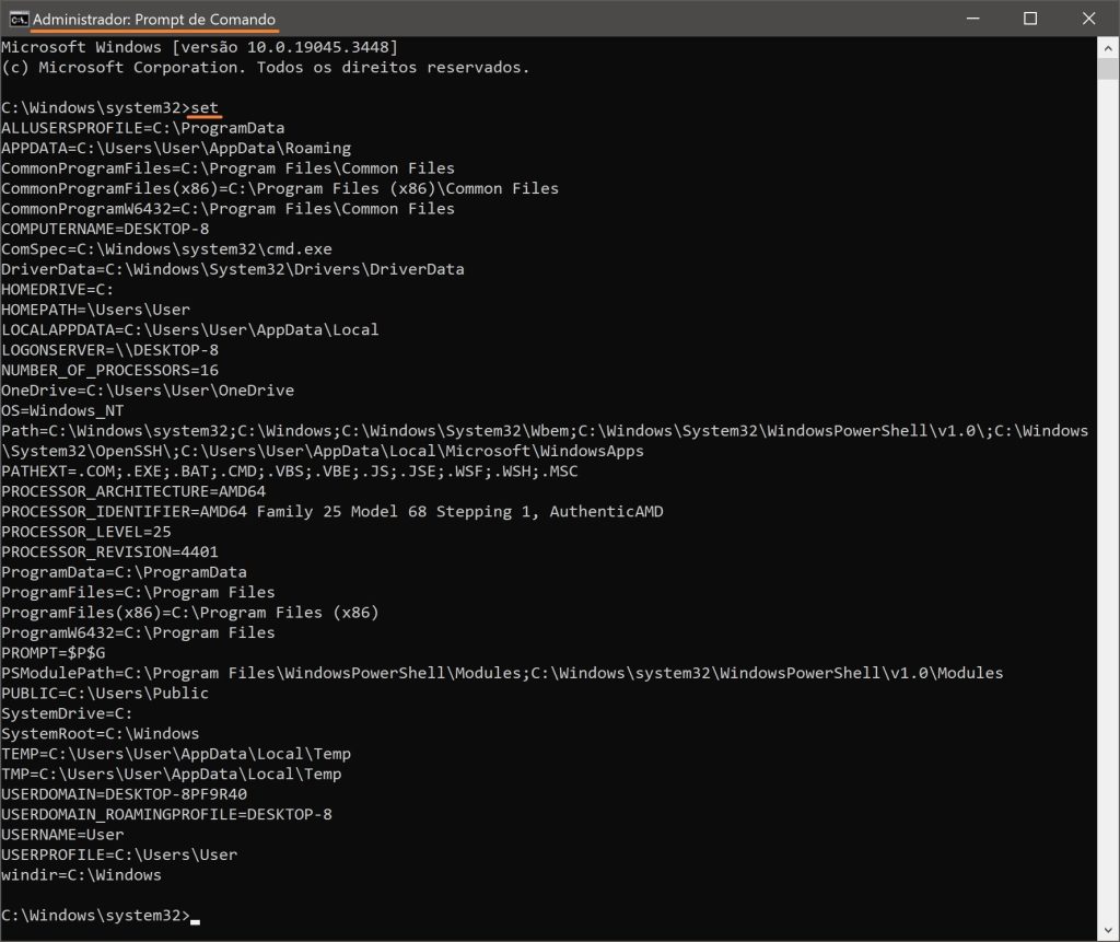 Lista de variáveis de ambiente do Windows - WinNotas.com.br