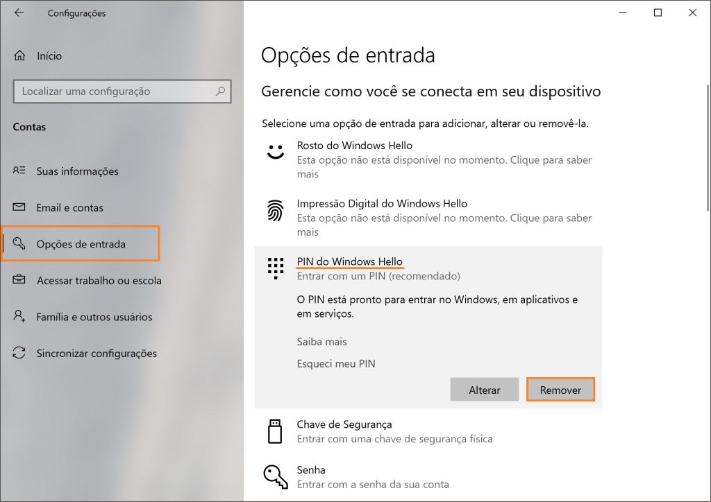Como definir/alterar o PIN na conta do Windows 10 - WinNotas.com.br