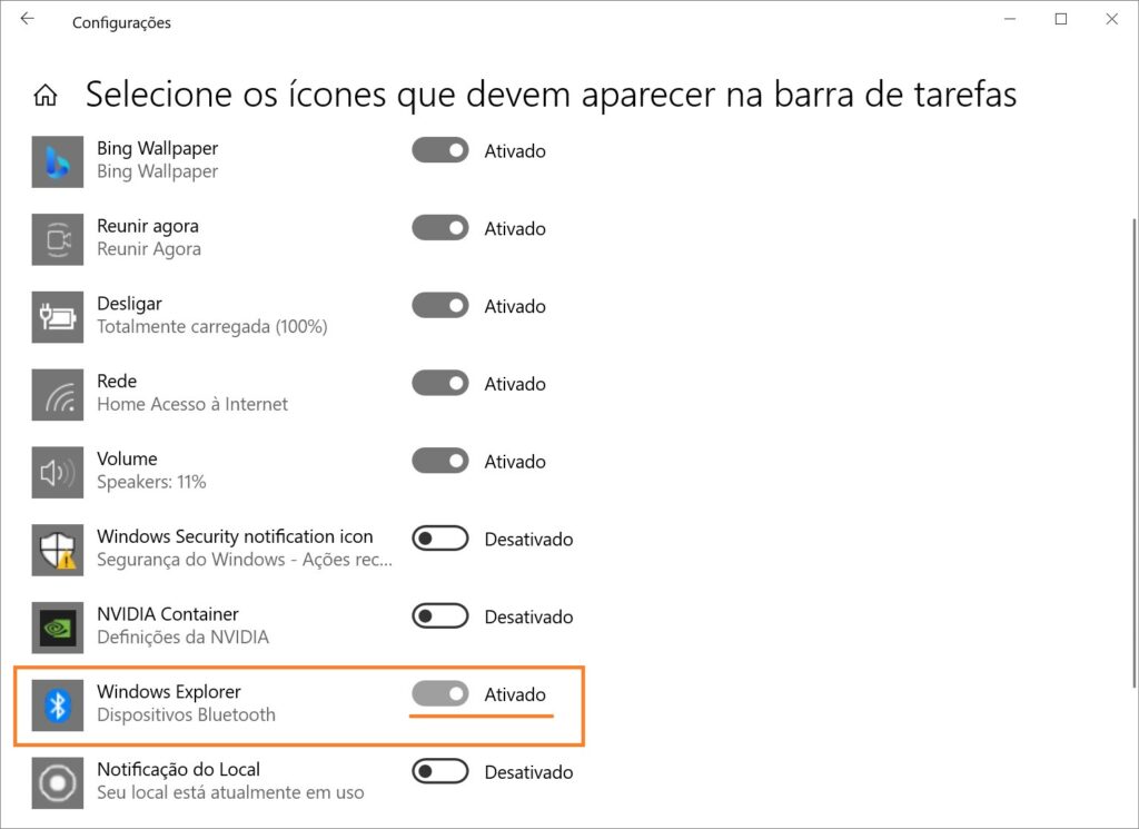 Como colocar o ícone do Bluetooth na barra de tarefas do Windows - WinNotas.com.br